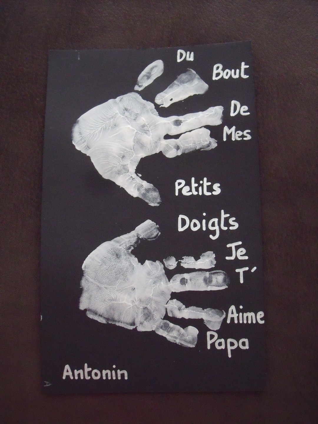 Empreintes des mains pour Papa